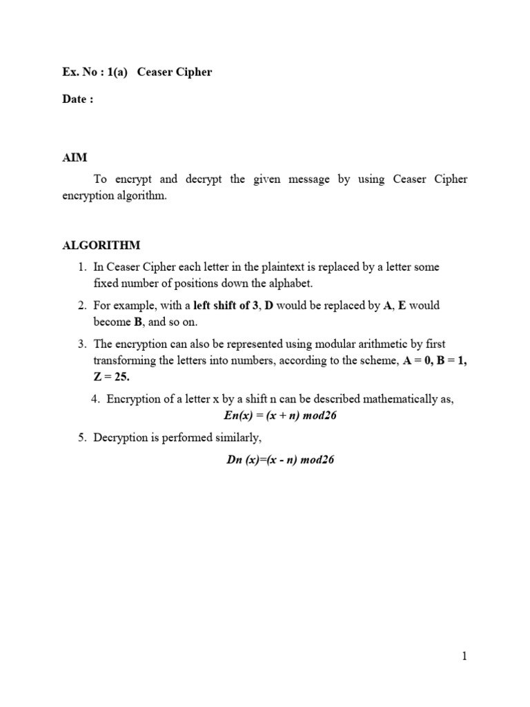 Caesar, Playfair, and Hill Ciphers Guide | PDF | Encryption | Malware