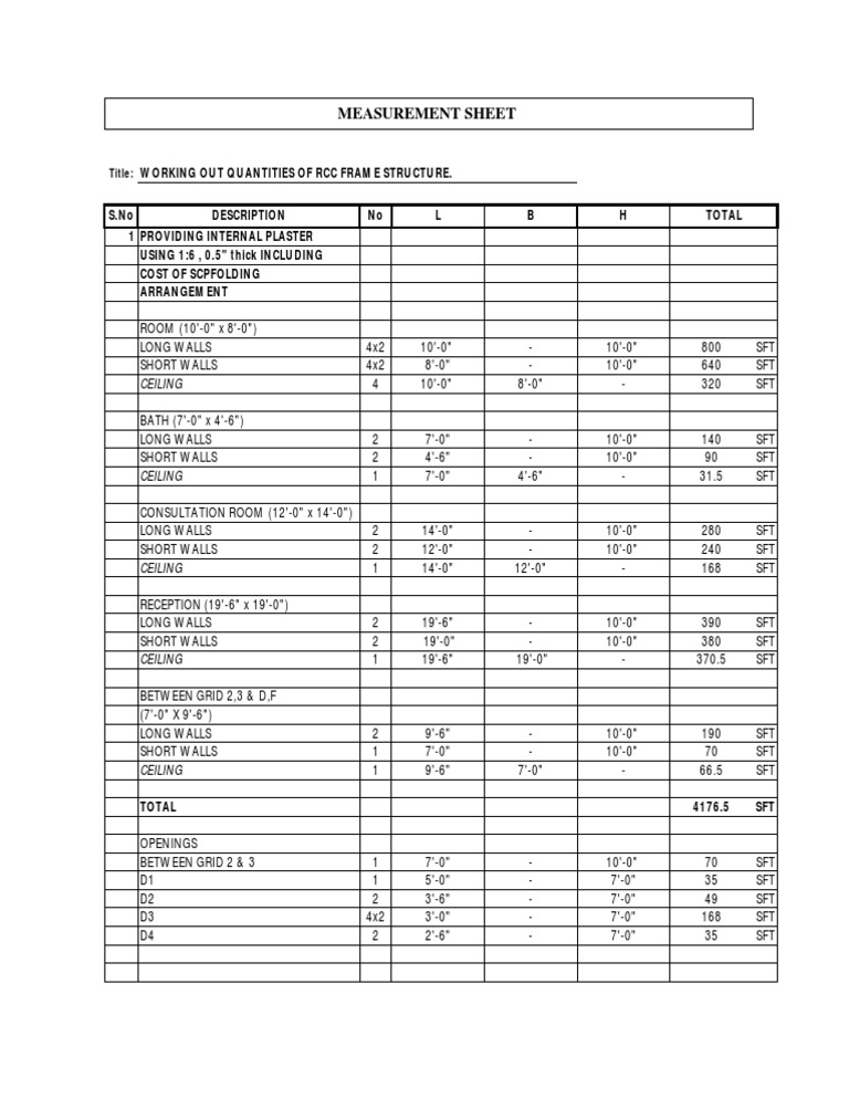 Quantity Take Off | PDF