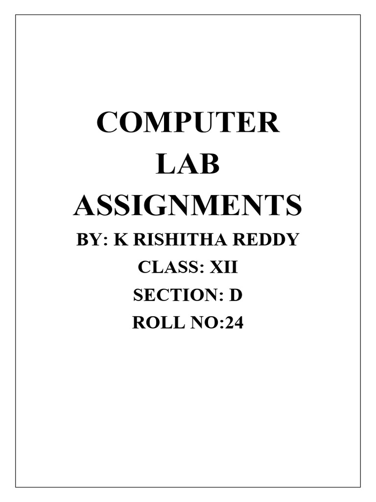 Lab Assignment - (1-5) | PDF | Computer Program | Programming