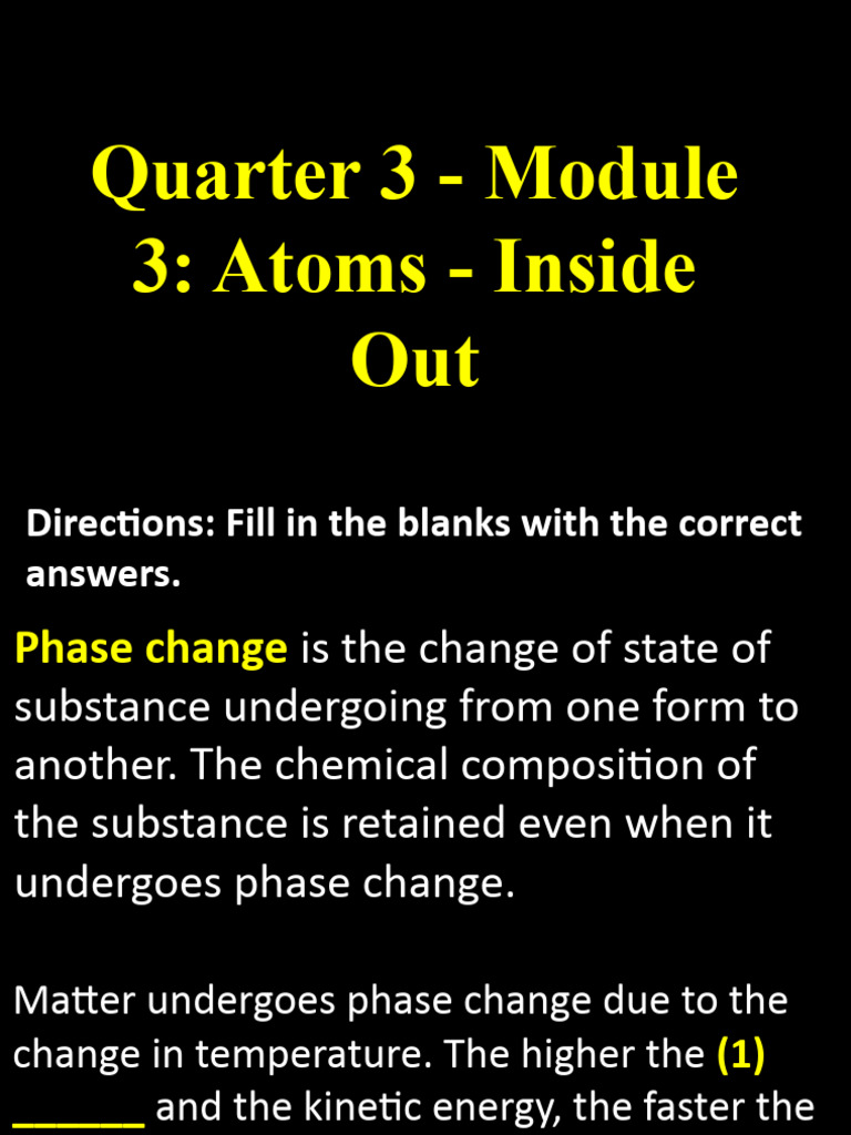 Q3 M3 Atomic Structure Pdf Atoms Atomic Nucleus