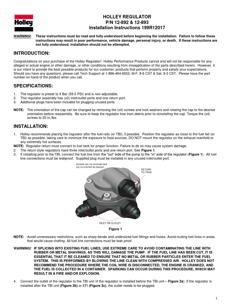 Holley | Download Free PDF | Fuel Injection | Leak