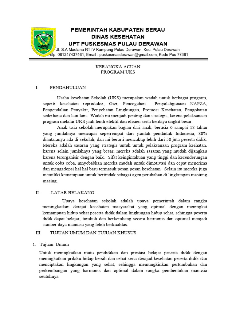 Kak Program Uks | PDF