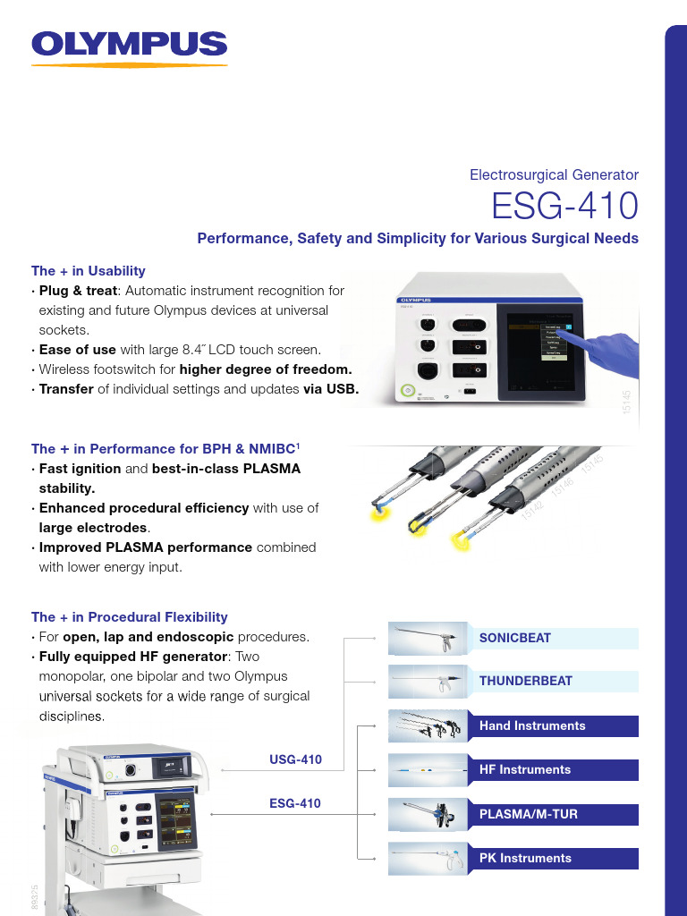 Electrosurgical Generator ESG-410 Overview | PDF | Electric Generator ...