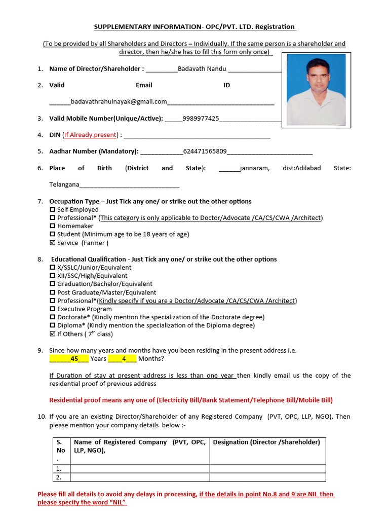 Papa Share Holder Doc Verification | PDF