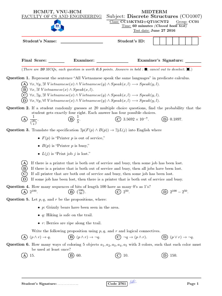 Sample 2 | PDF | Mathematical Logic | Mathematics