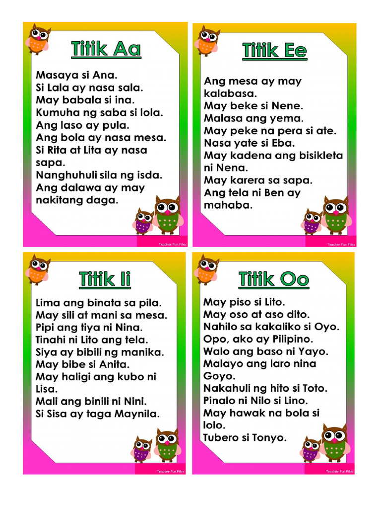 Reading (Tagalog) | PDF