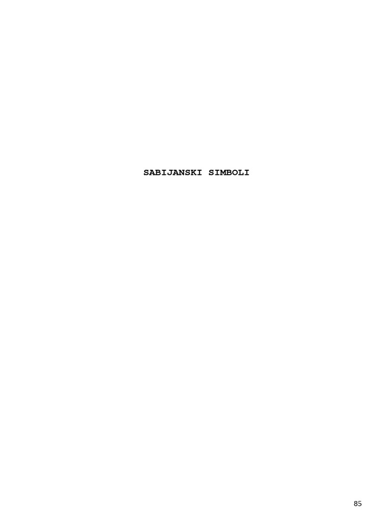 Sabijanski Simboli | PDF