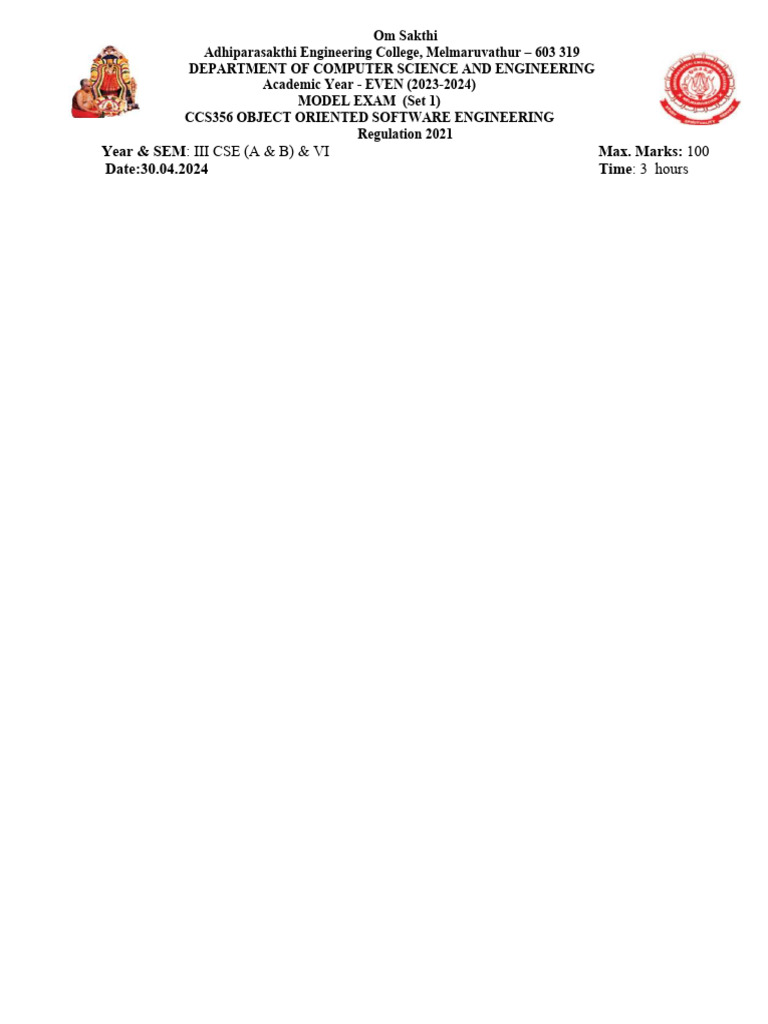 Model Oose Set 1 | PDF | Software Prototyping | Design