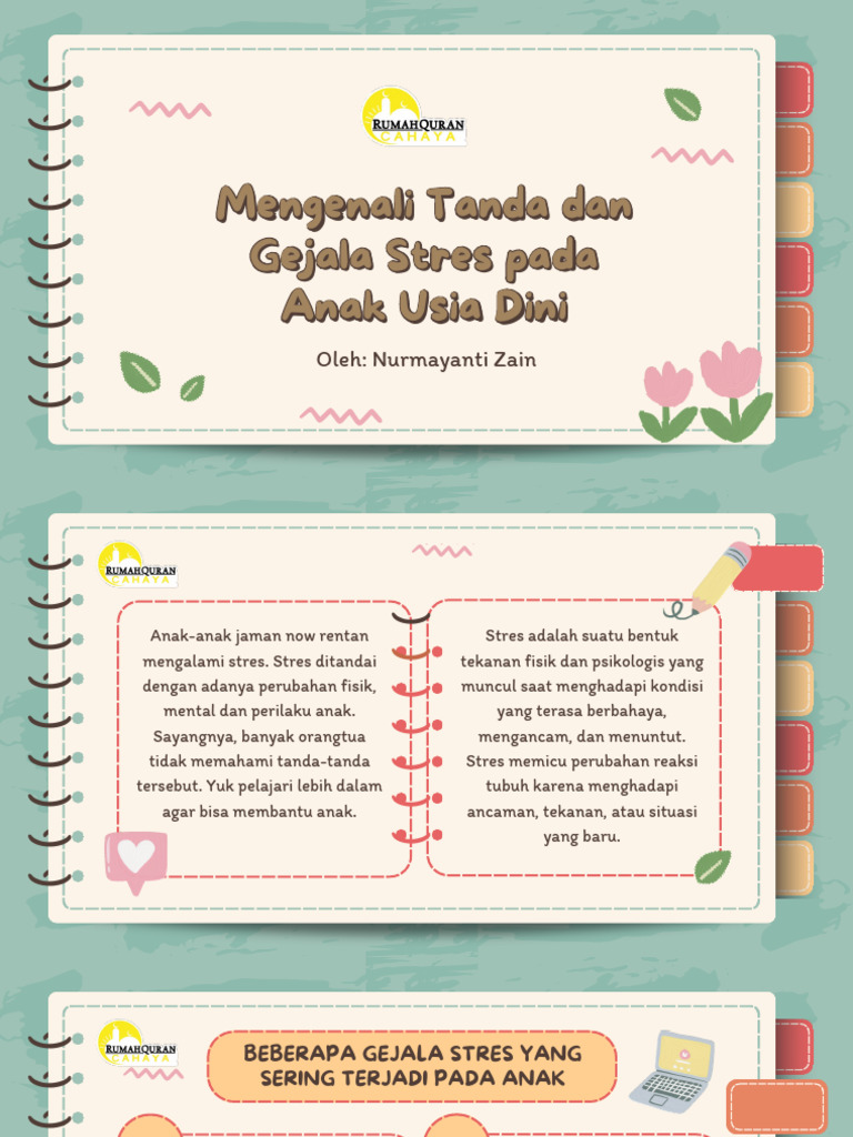 Tanda dan Gejala Stres Anak Dini | PDF