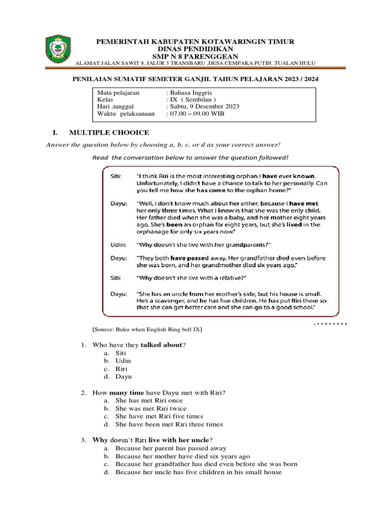 Bi9 Sem 1 20232024 | PDF | Chocolate | Carbohydrates