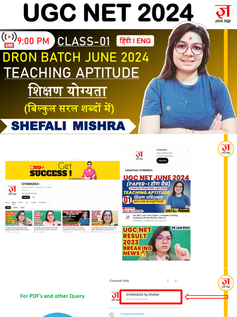 Teaching Aptitude 2024 Class 01 | PDF