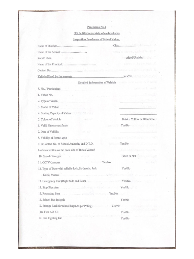 Pro-Forma No.1 | PDF