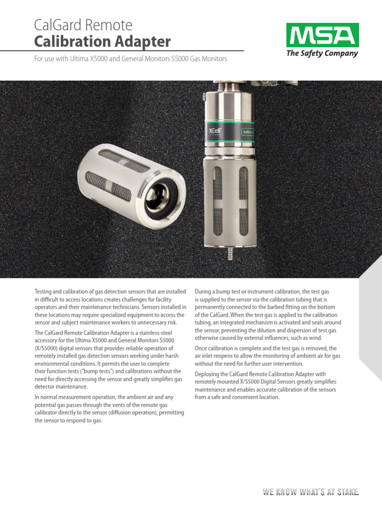07 - CalGard Remote Calibration Adapter Data Sheet - EN | Download Free ...