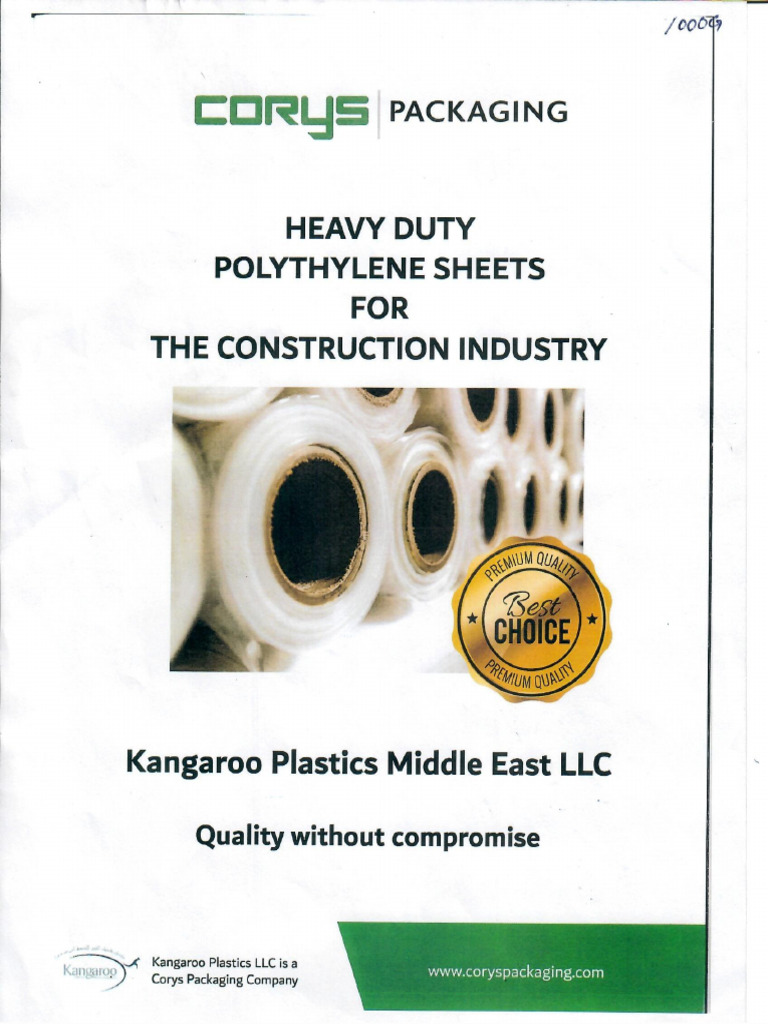 1000 G Polythene Sheet (Kangaroo) | PDF
