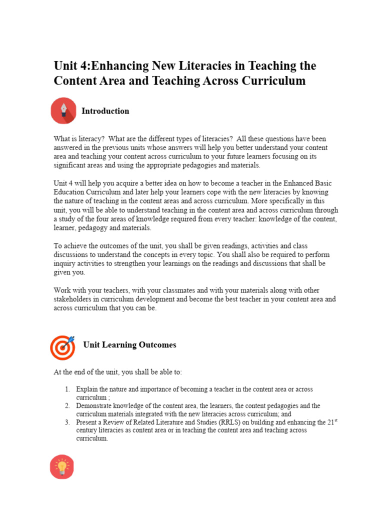 Unit 4 BENLAC A B | PDF | Constructivism (Philosophy Of Education) | Pedagogy