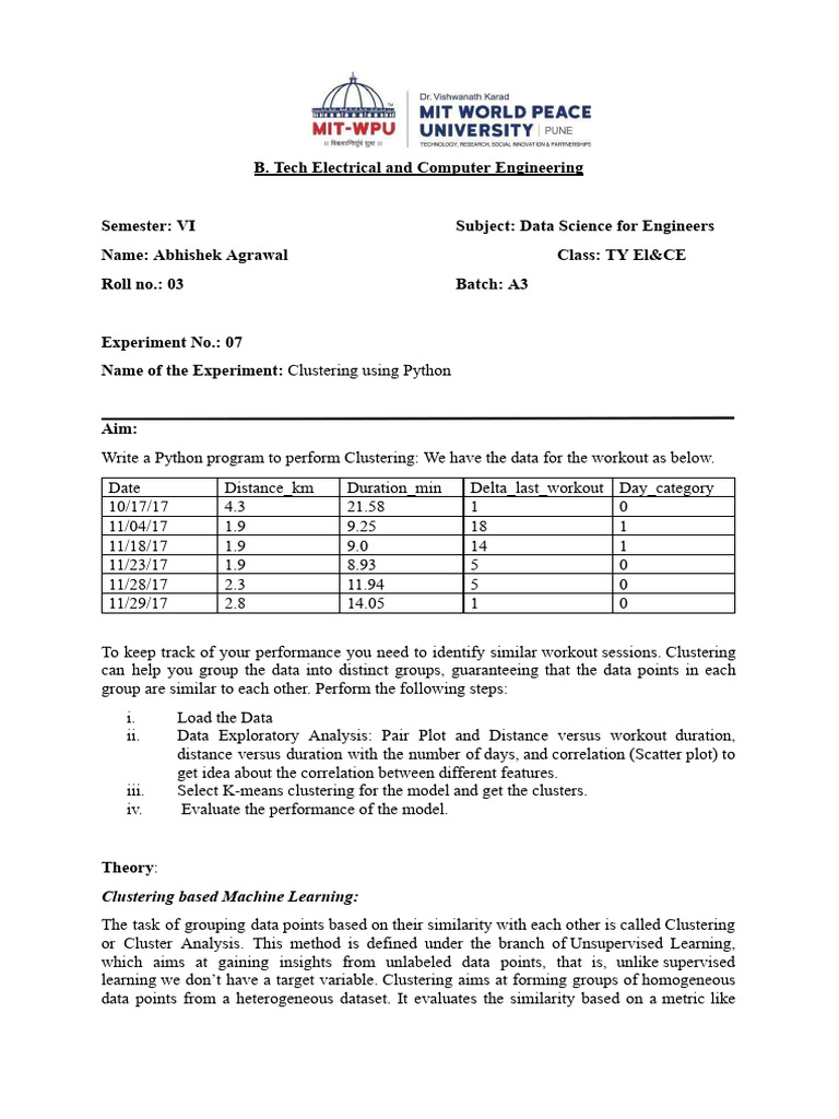 DSE Lab Assignment - Writeup - 7 | PDF | Cluster Analysis | Applied ... DSE Lab Assignment - Writeup - 7 | PDF | Cluster Analysis | Applied ...