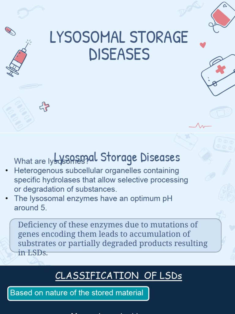 Lysosomal Storage Disorders Guide | PDF | Diseases And Disorders | Human Diseases And Disorders