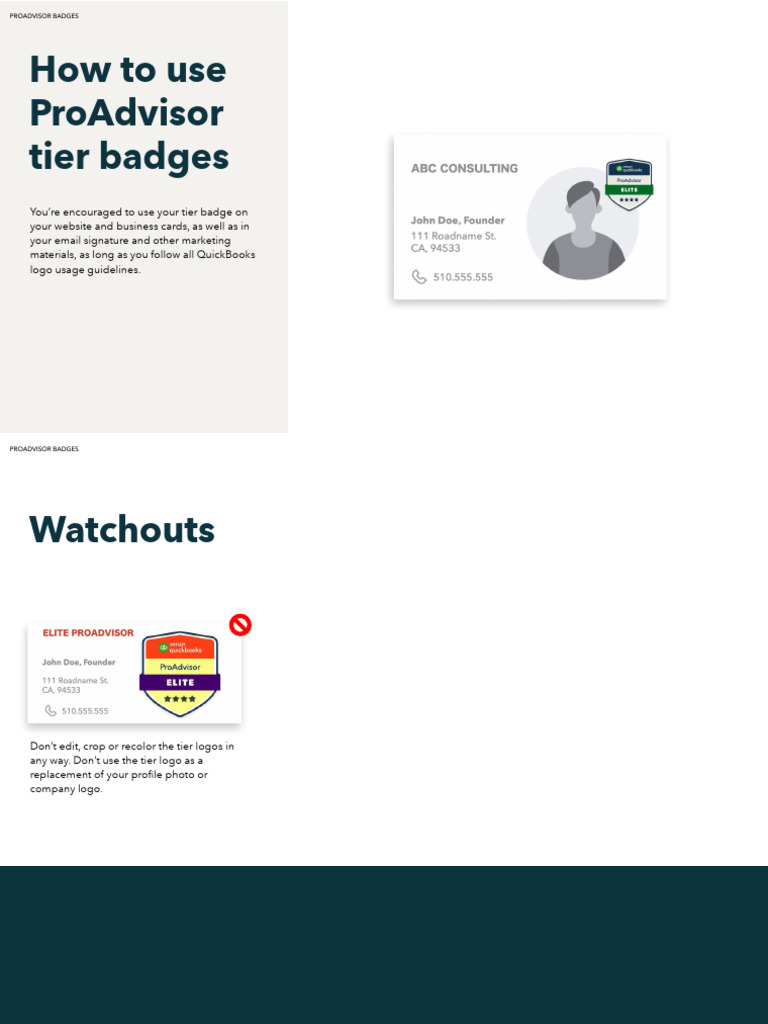 Using ProAdvisor Tier Badges Effectively | PDF | Quick Books | Computing
