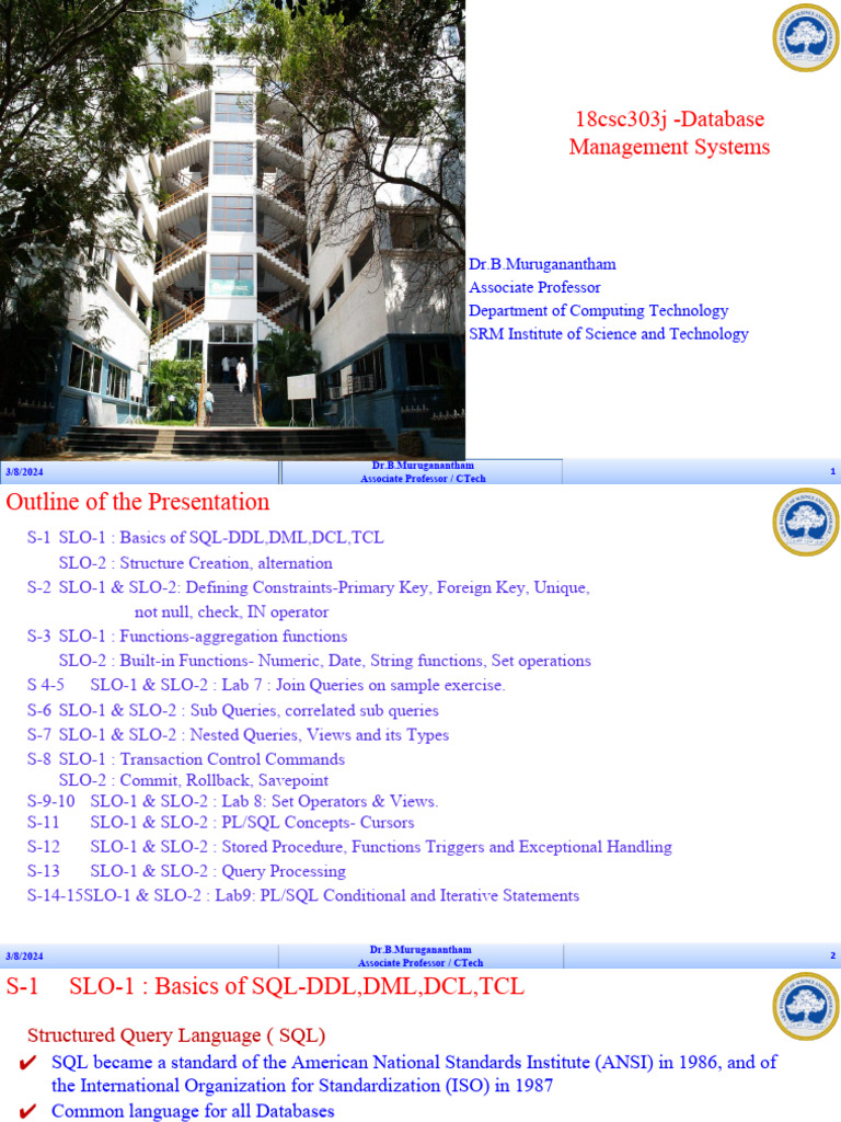 Unit 3 Dbms | PDF | Table (Database) | Computer Data