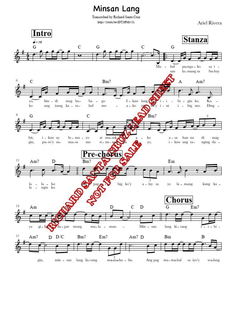 Ariel Rivera - Minsan Lang Kitang Iibigin | PDF