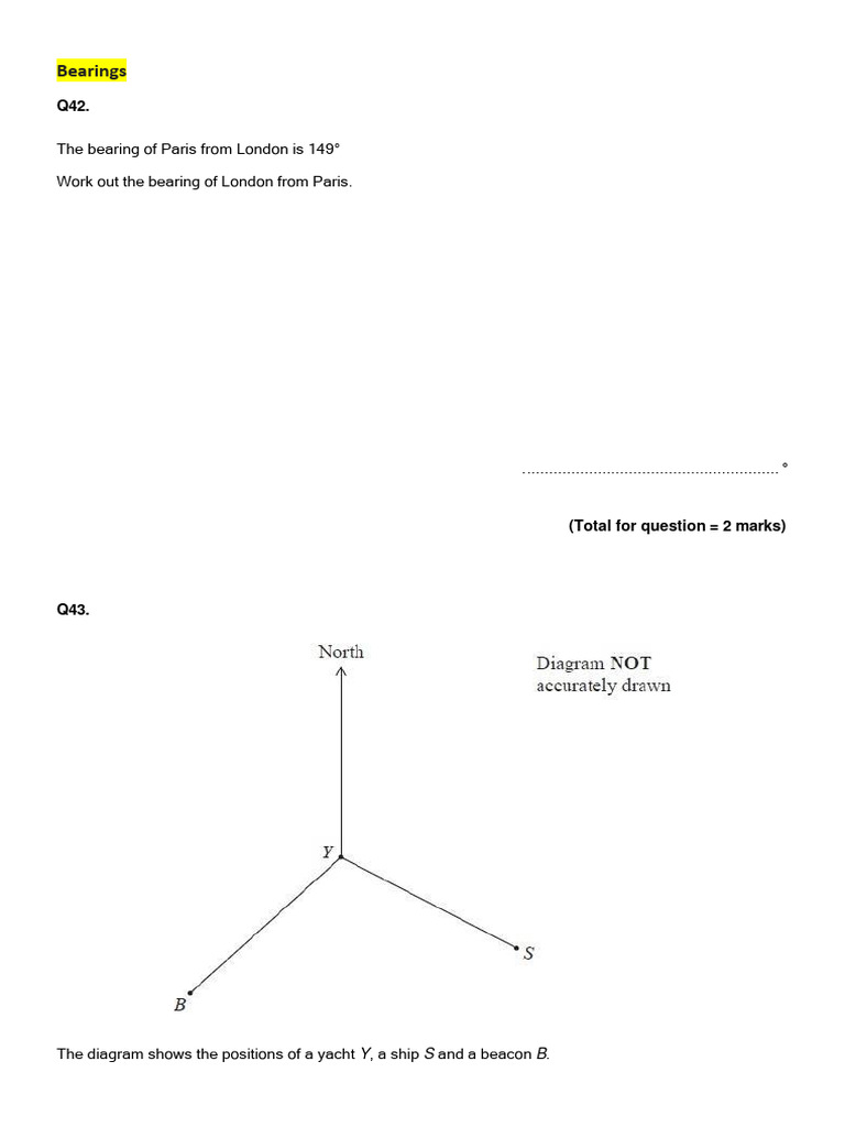 Bearings Worksheet with Solutions | PDF