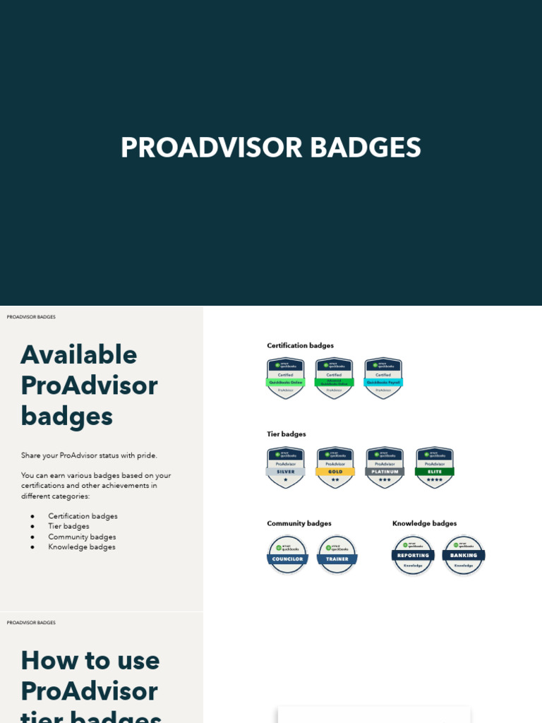 Proadvisor Badges | PDF