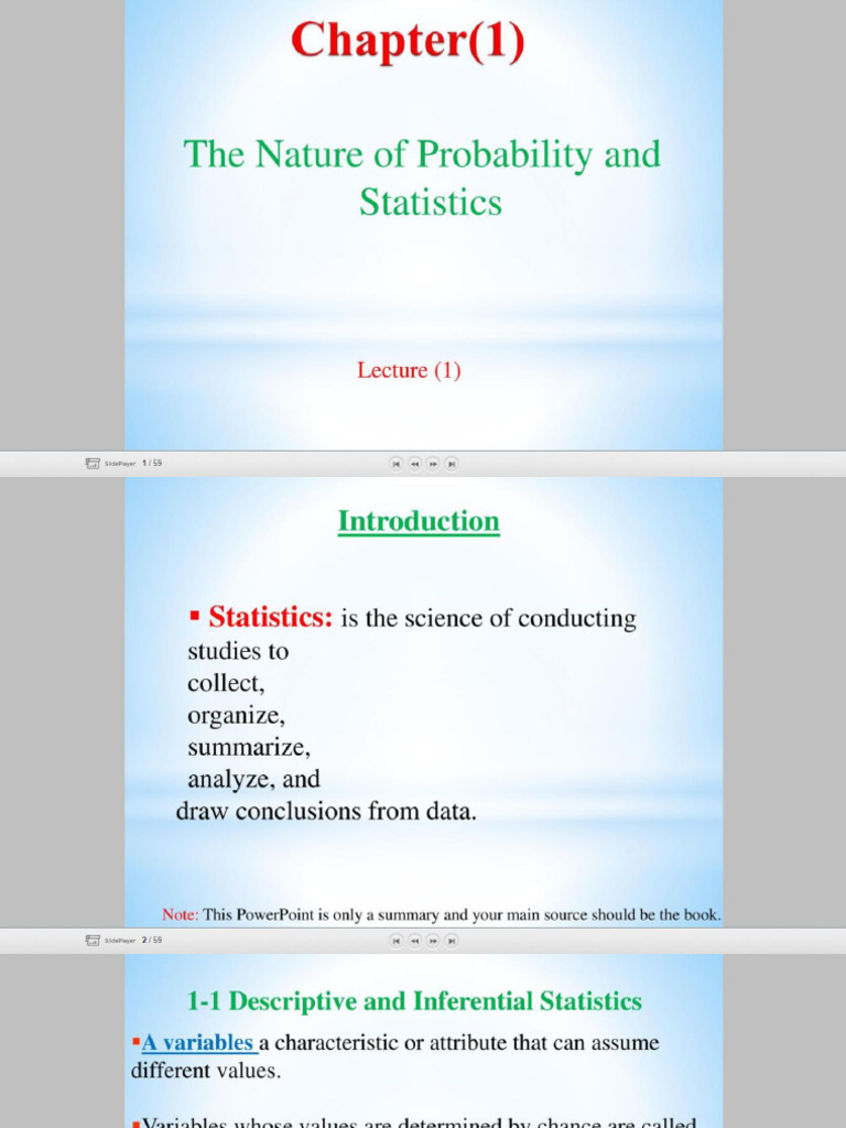 A. Nature of Statistics 1 | PDF