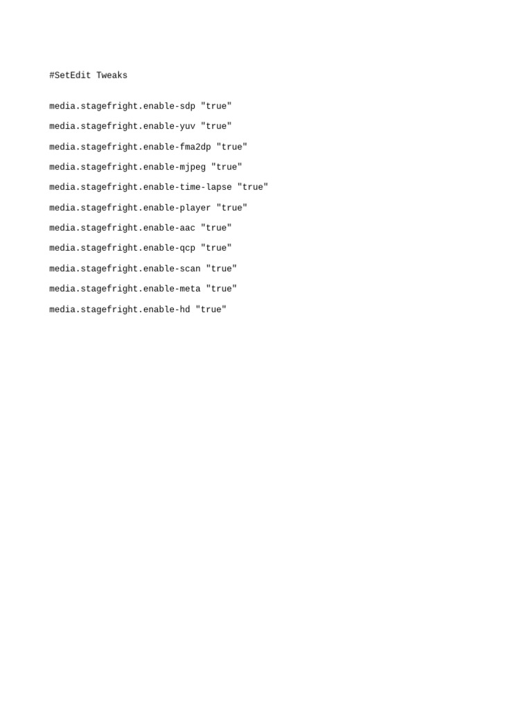 New SetEdit Tweaks | PDF