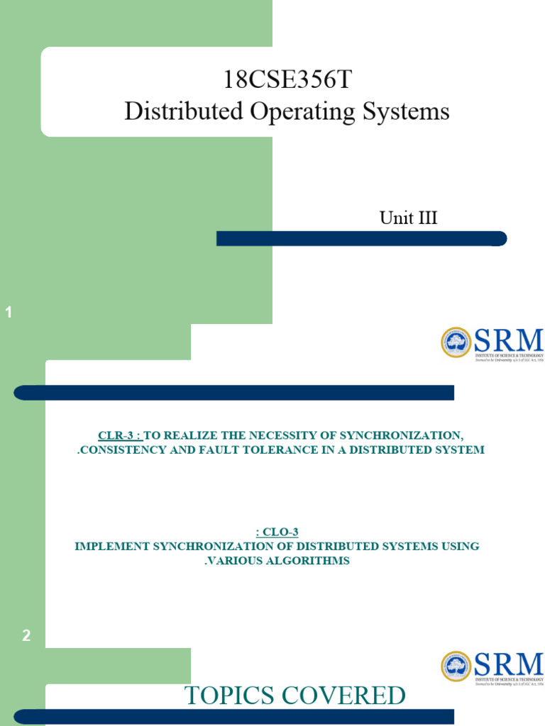 Unit 3 Dos | PDF | Distributed Computing | Clock