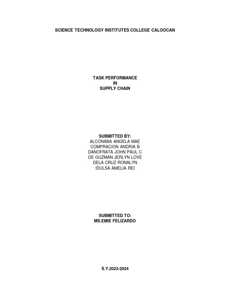 Supply Chain Midterm TP | PDF | Supply Chain | Economies