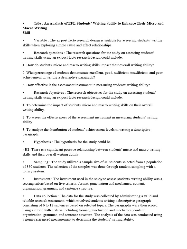 Review Ex Post Facto PDF Linguistics Rubric Academic 