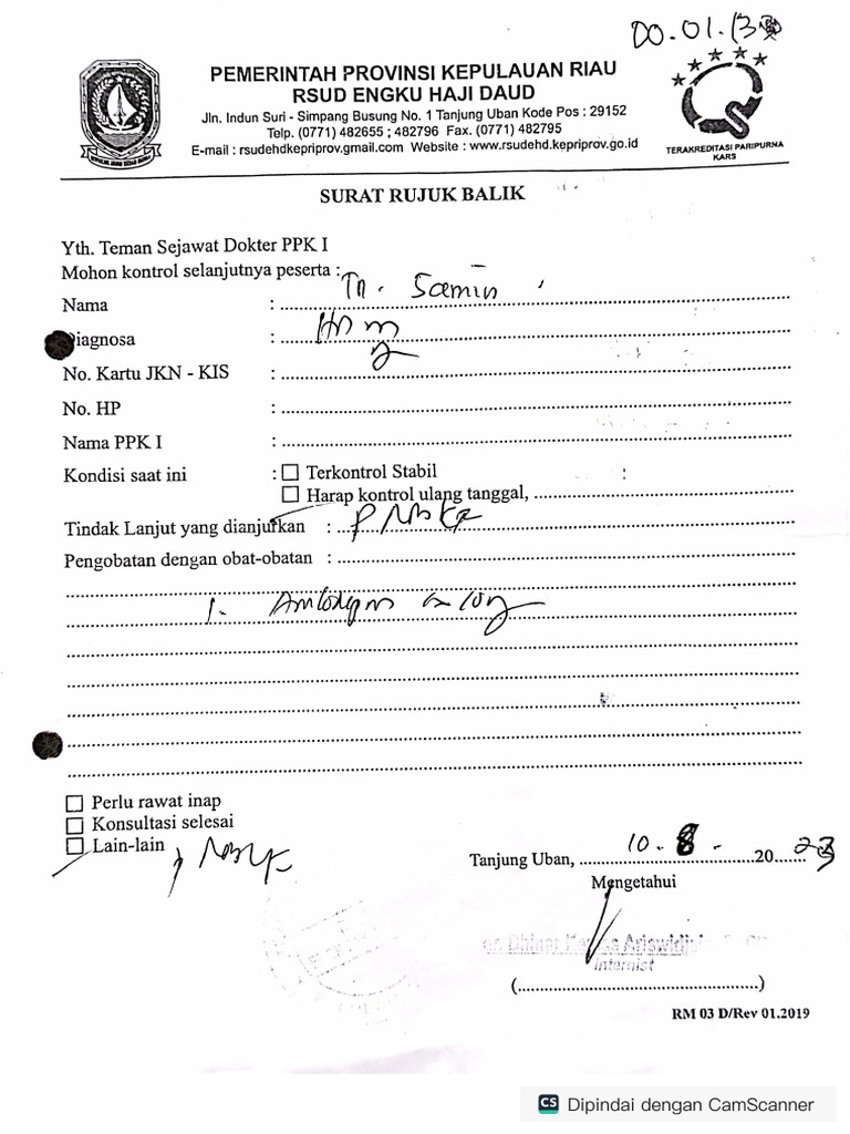 3.7.2.a.2. Surat Rujuk Balik | PDF