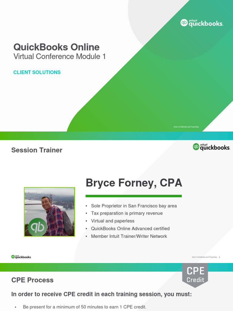 Session 1 - QuickBooks Online Module 1 - Client Solutions | PDF | Quick Books | Invoice