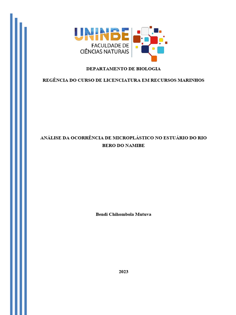 TFC - Final-Defesa | PDF | Plástico | Água