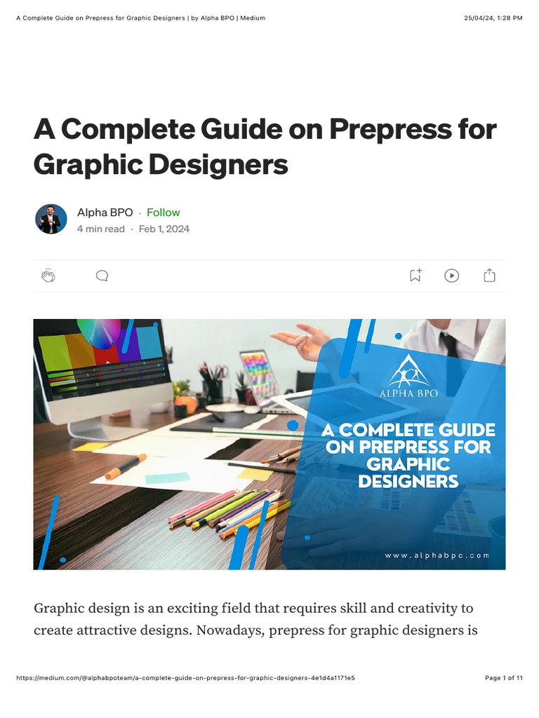 A Complete Guide On Prepress For Graphic Designers - by Alpha BPO ...