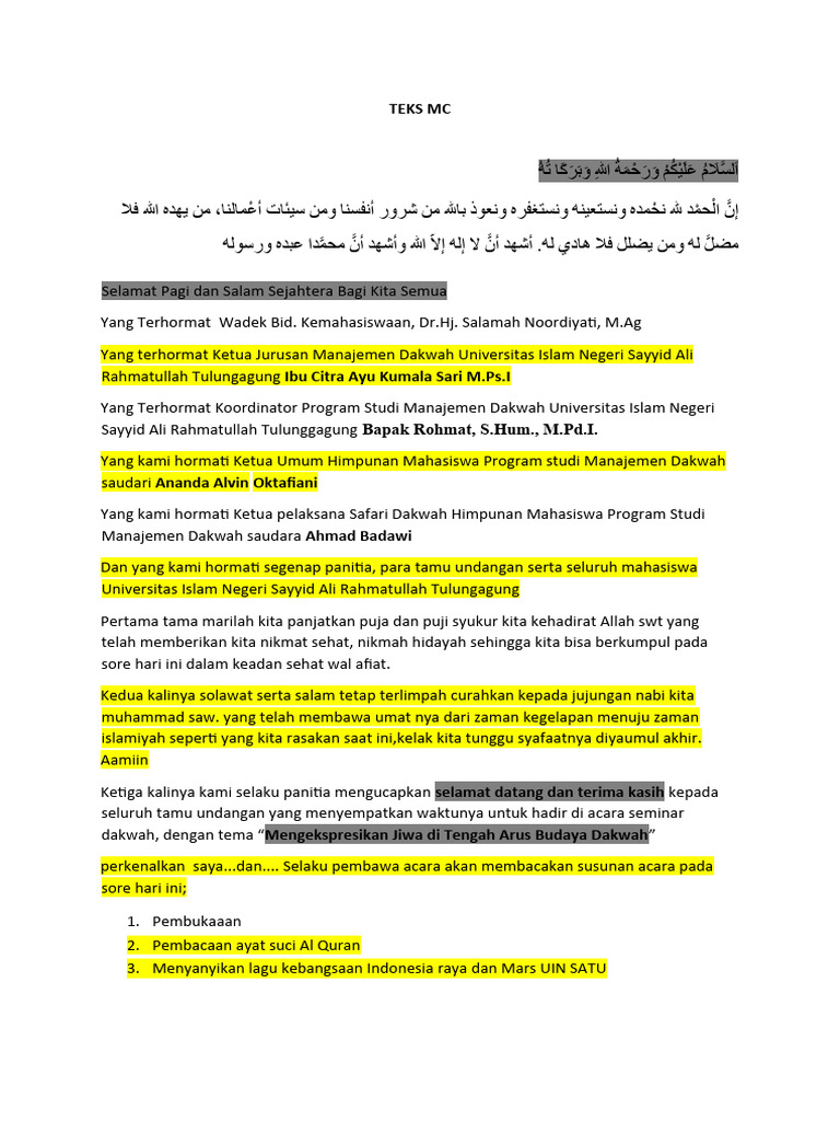 Teks MC | PDF