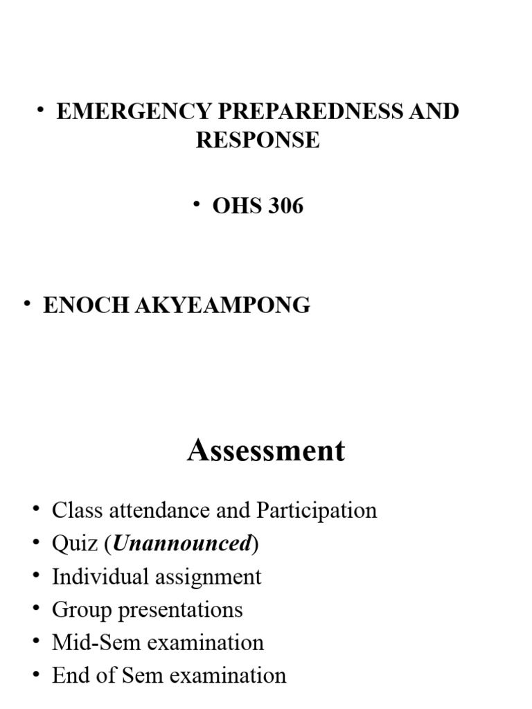 Emergency Preparedness and Response Updated | PDF | Natural Disasters ...