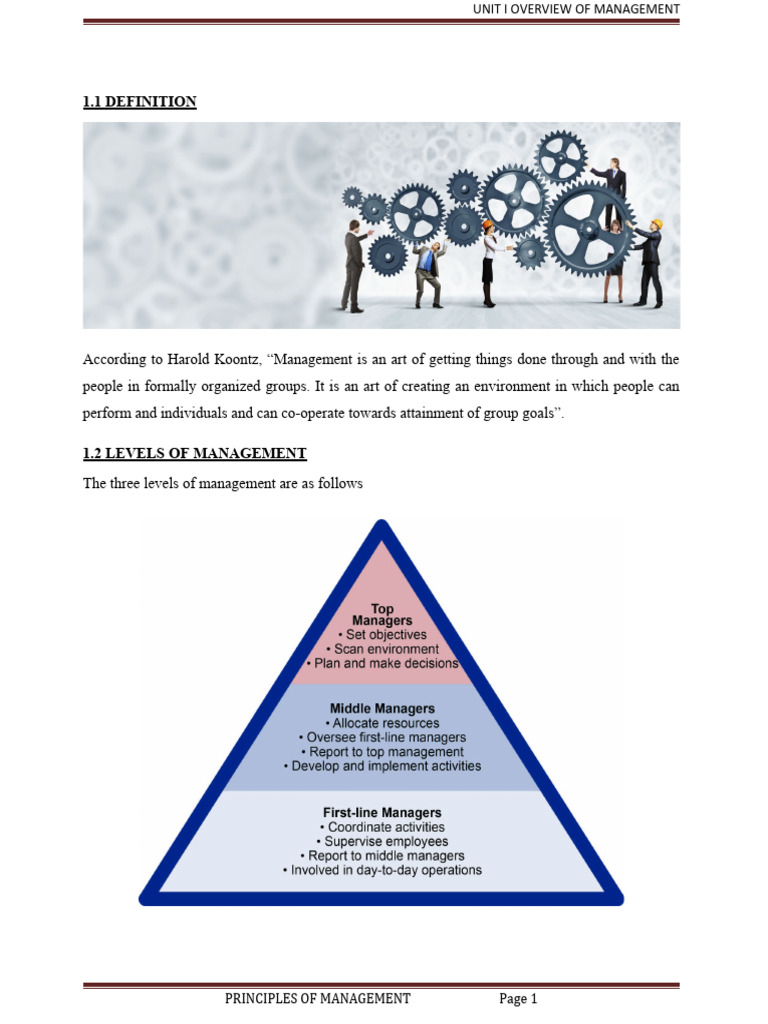Unit 1 Overview of Management | Download Free PDF | Corporations | Science