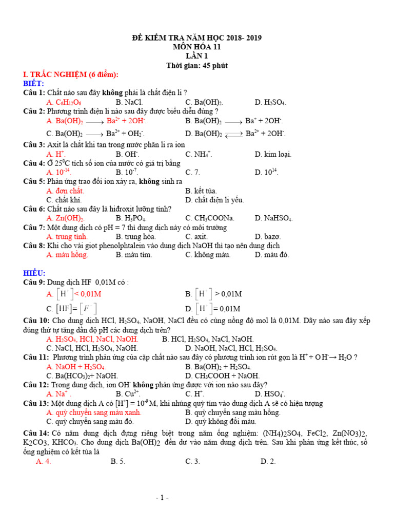 De KT Lan 1 Lop 11 | PDF
