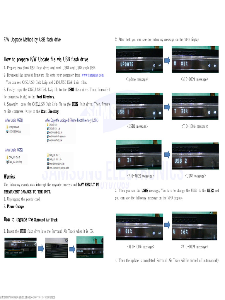 USB Upgrade (HW-C450) (Eng) | PDF
