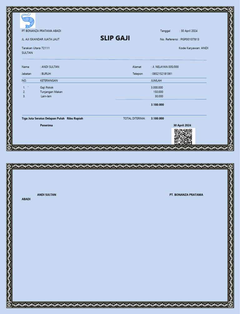 Slip Gaji Andi Sultan | PDF Slip Gaji Andi Sultan | PDF