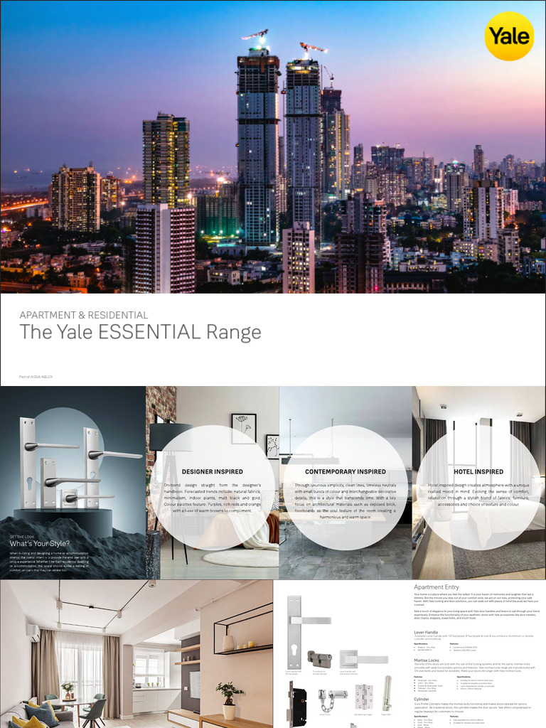 Yale Essentials Handle Catalogue | PDF | Door