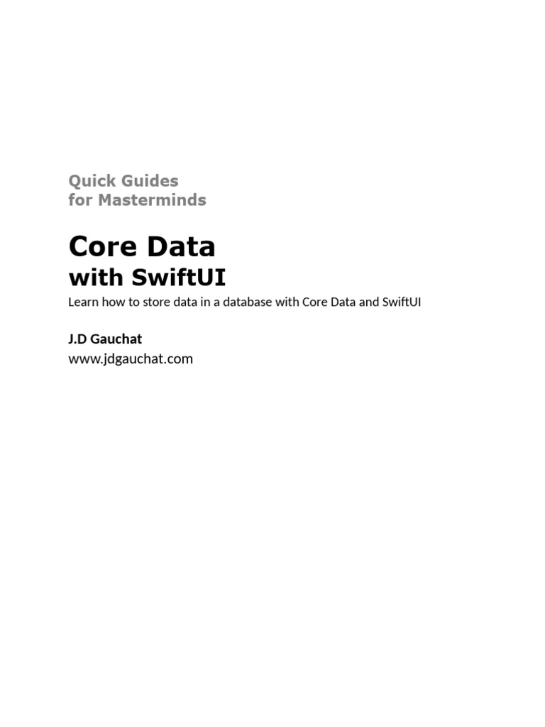 CoreData With SwiftUI | PDF | Class (Computer Programming) | Method ... CoreData With SwiftUI | PDF | Class (Computer Programming) | Method ...