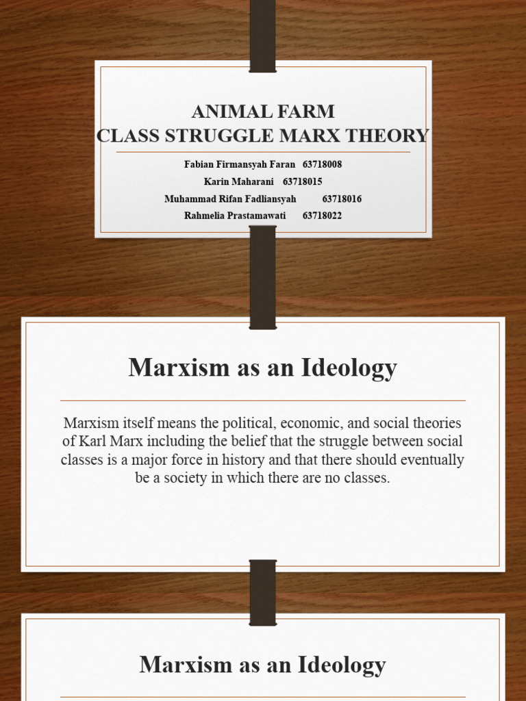 Marxism and Class Struggle in Animal Farm | PDF | Marxism | Ideologies