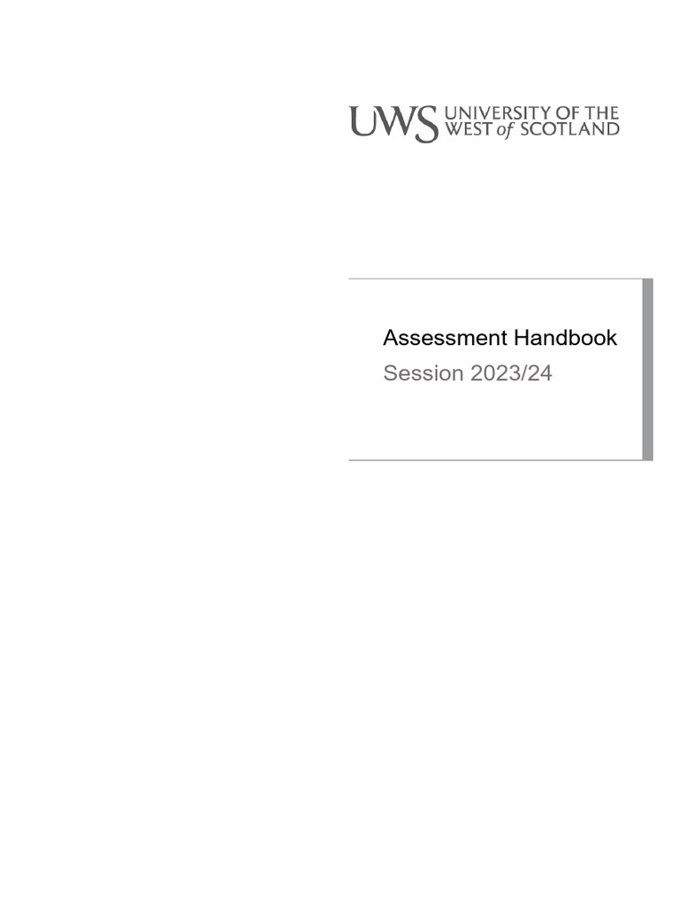 Assessment Handbook 2023 24 | PDF | Educational Assessment | Thesis