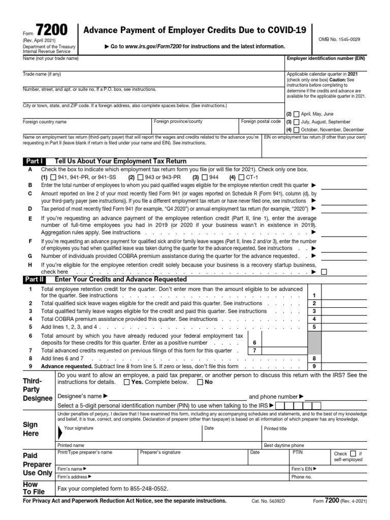 Form 7200 (2021) - PDF Reader Pro | PDF | Public Finance | United ...