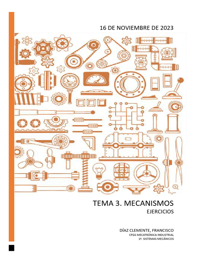 Ejercicios Tema 3 Mecanismos | PDF | Eje | Engranaje