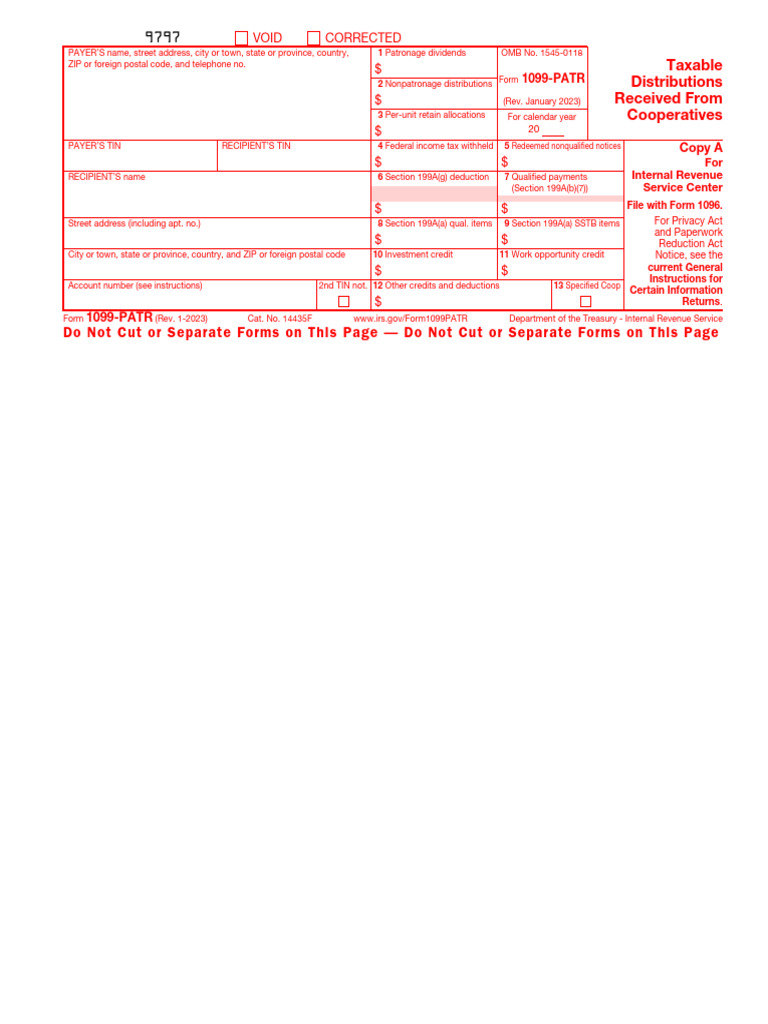Form 1099 Patr | Download Free PDF | Tax Deduction | Income Tax In The ...