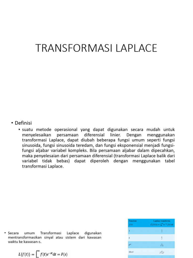 Transformasi Laplace | PDF
