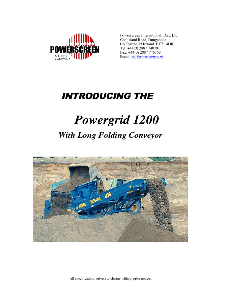 Powergrid 1200 | PDF | Belt (Mechanical) | Horsepower
